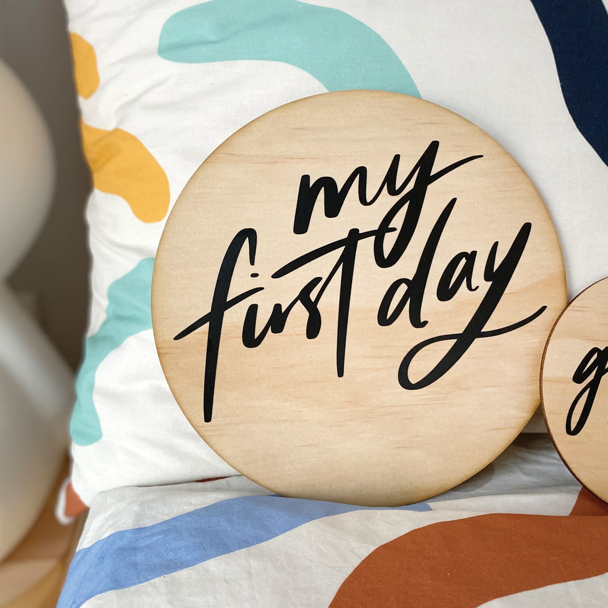 School "My First Day" Milestone Plywood Sign – She Who Letters ...